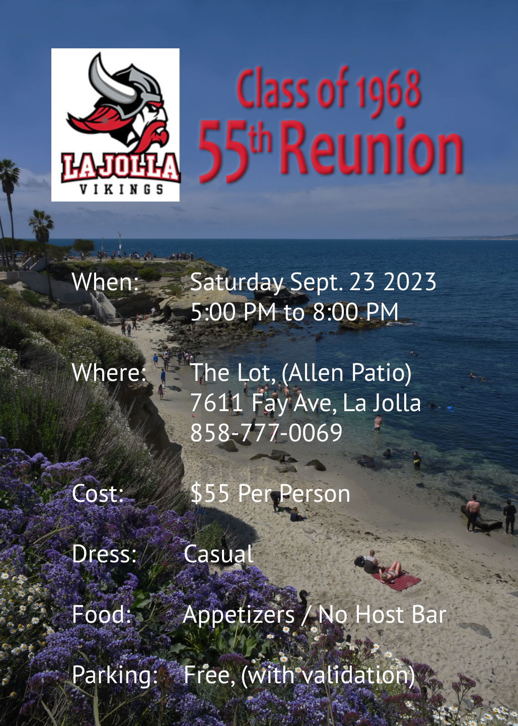 Reunion Details – LJHS Class of 68 55th Reunion